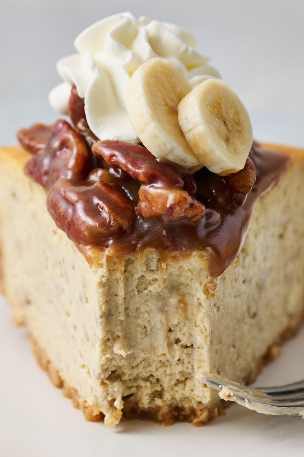 Banana Cheesecake with Gooey Pecan Sauce - Ashley Manila