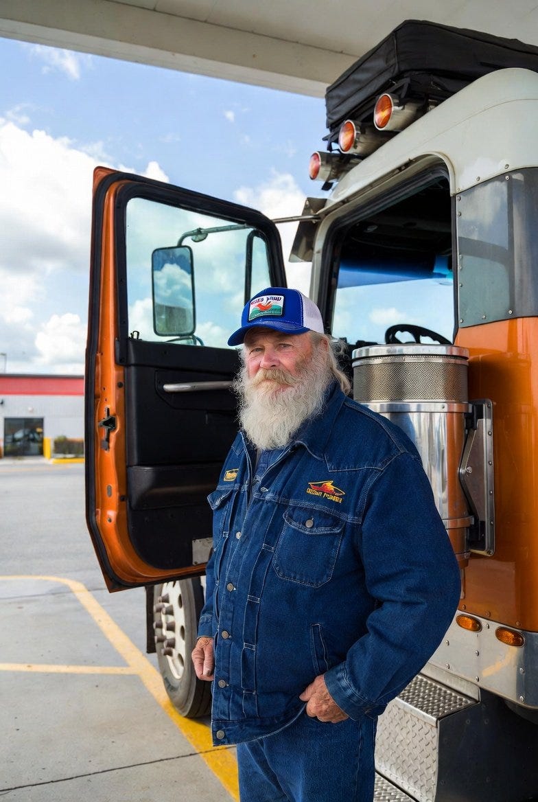 Gary Bolyer (@mealsnminutes): ""I'm Big Joe. 58. Long-haul trucker ...
