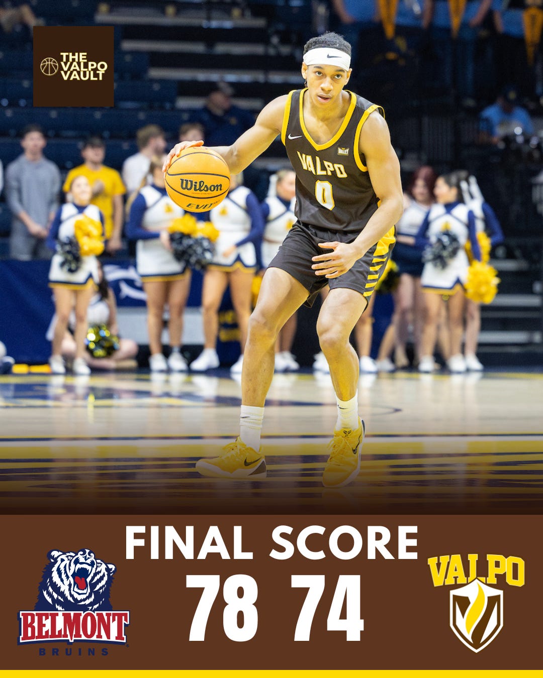 Valpo falls short in Nashville, 78-74 - by Carson Hamilton