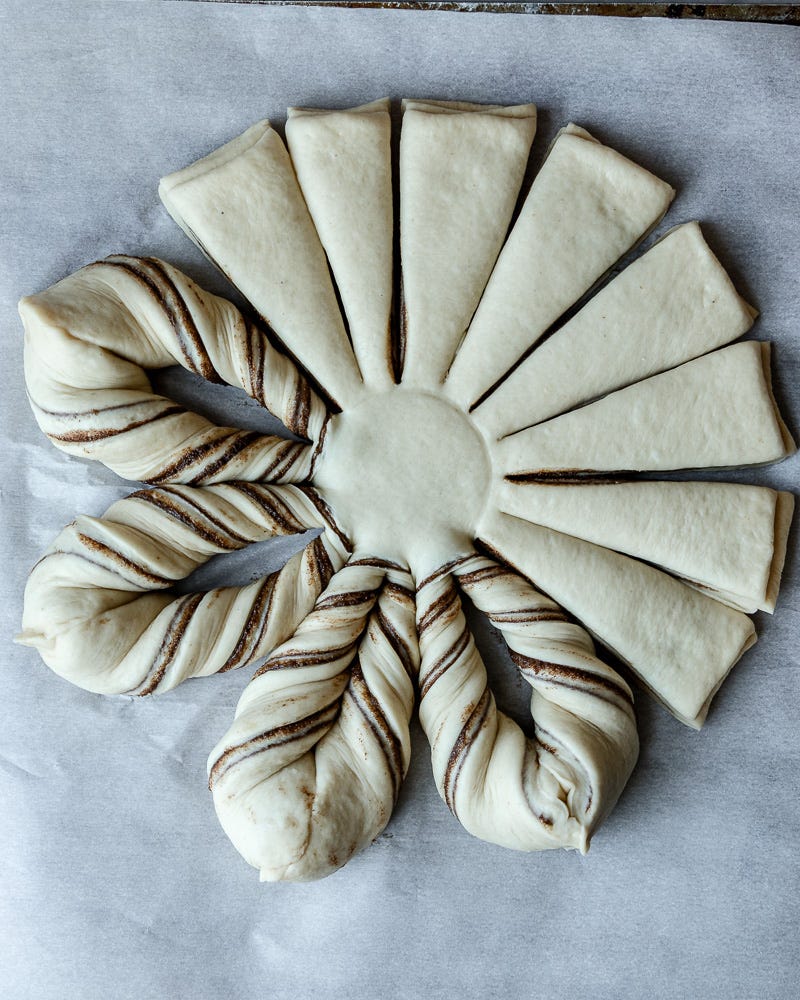 Sourdough Star Bread (aka Snowflake Bread) two ways