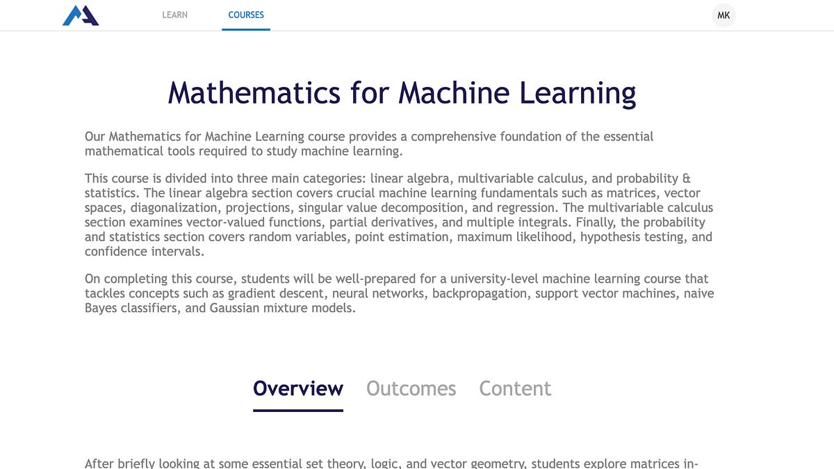My Honest Review of Math Academy (Including Their Machine Learning Math ...