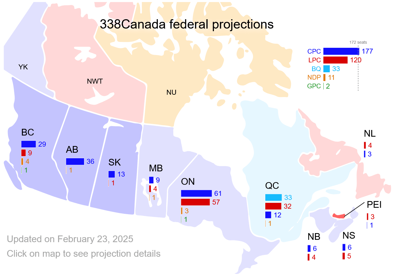 338 Sunday Update: Conservative Majority in Jeopardy?