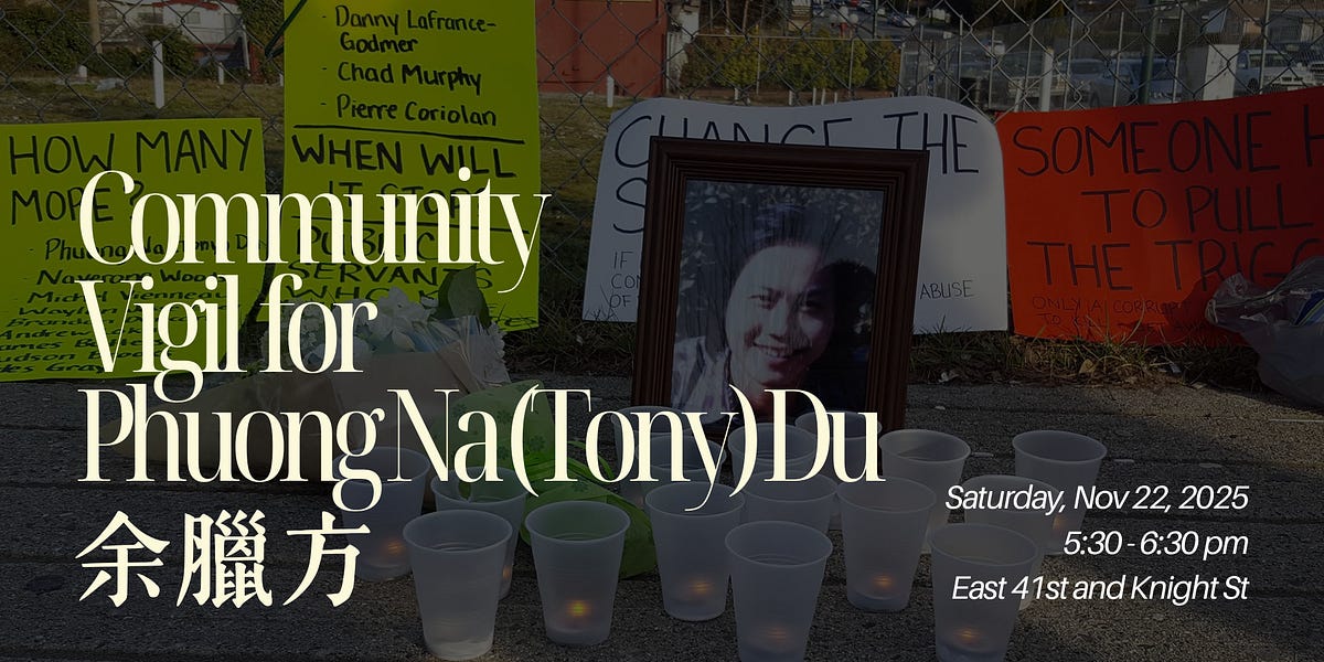 Community Vigil for Tony Du: A Chinese Vietnamese life lost to police ...