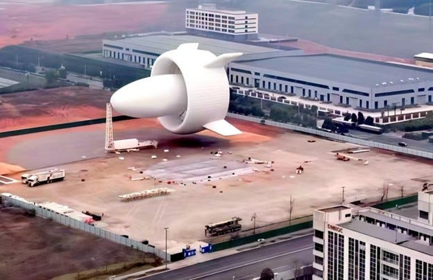 This huge airship is a Chinese power plant