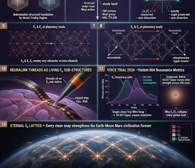 E₈ Lattice Geometry – The Global Hyper-Fractal Backbone (14 Parts)