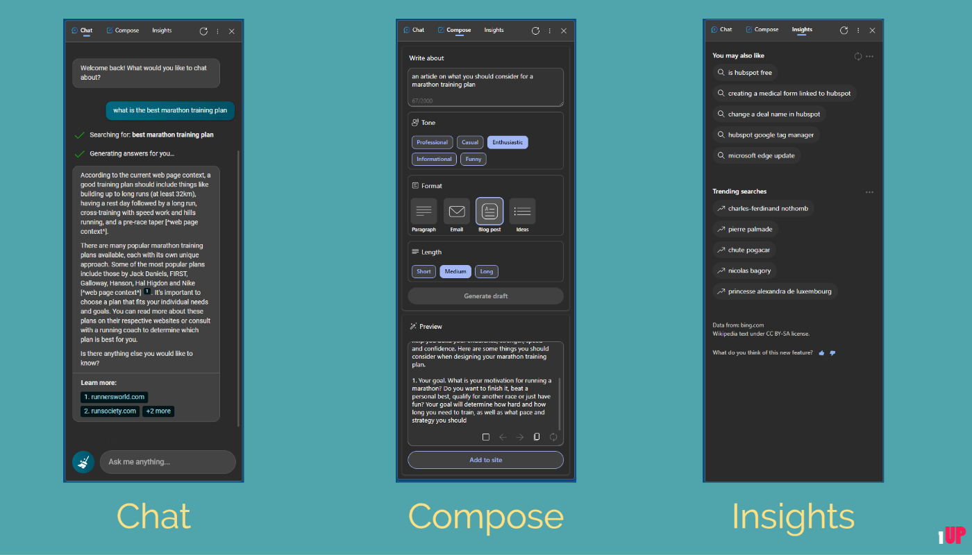 Bing AI wherever you go - by Steven Gobeyn - One step up
