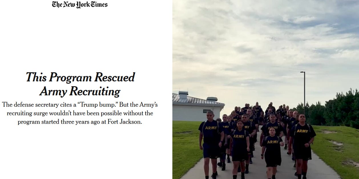 The Real Reason the US Army’s Recruiting Numbers are Now Surging