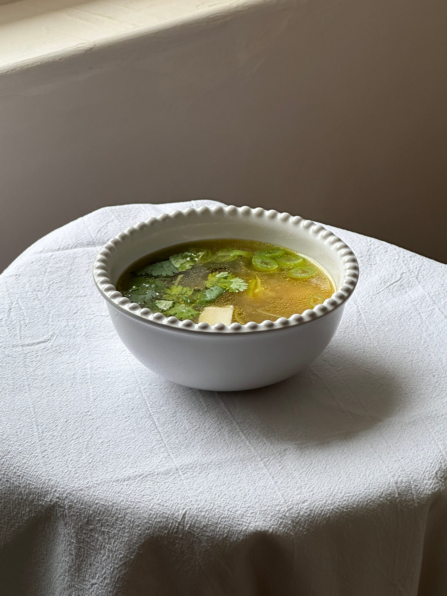 Soupe miso express au bone broth