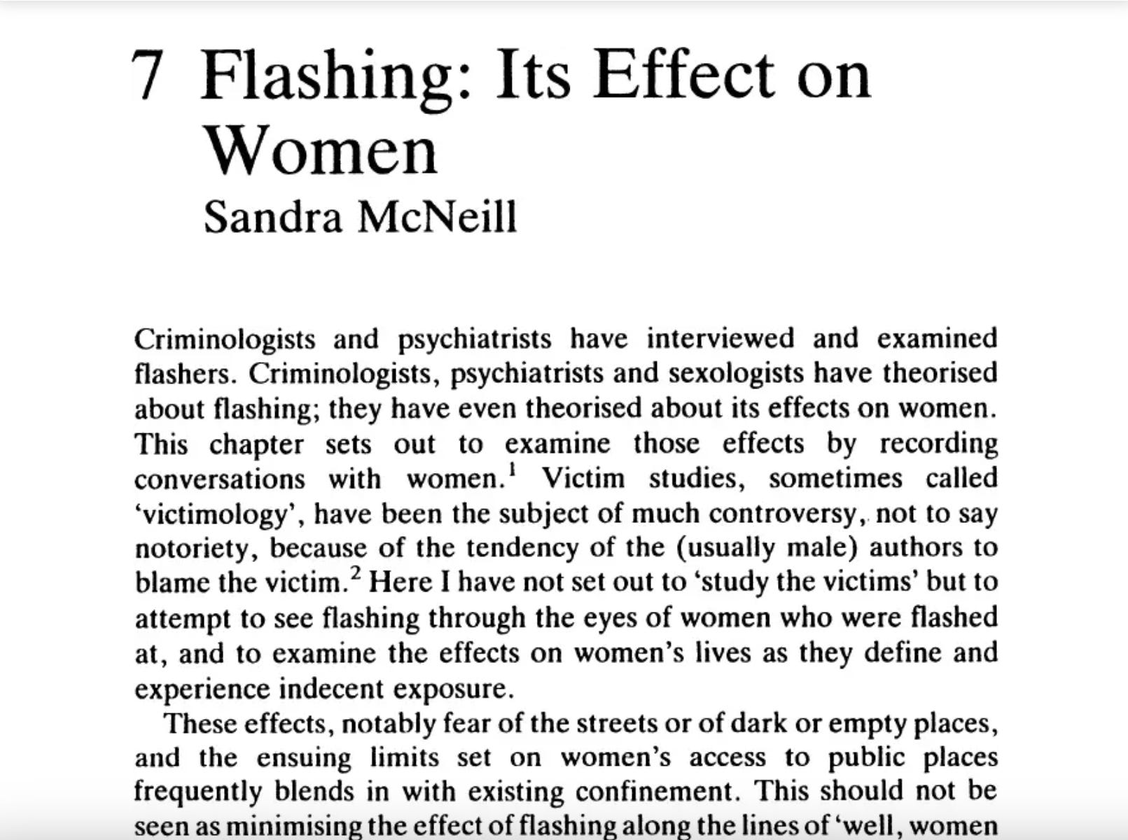Flashing: When men expose their genitals to females, what does it mean?
