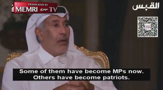 Former Qatari Prime Minister Hamad Bin Jassim admits that they have ...