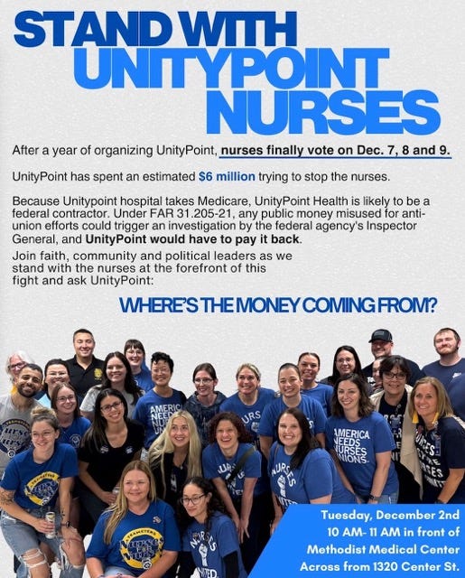 2,000 Des Moines area UnityPoint nurses casting groundbreaking votes on ...