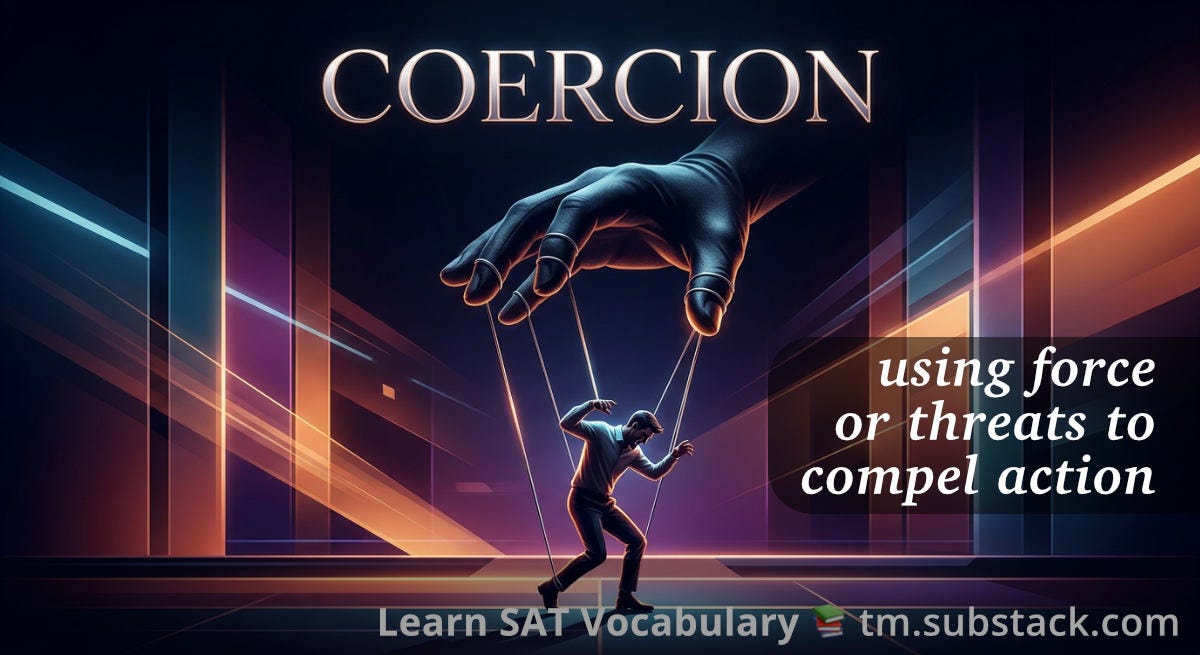 Coercion — Meaning, Definition, & Examples | SAT Vocabulary