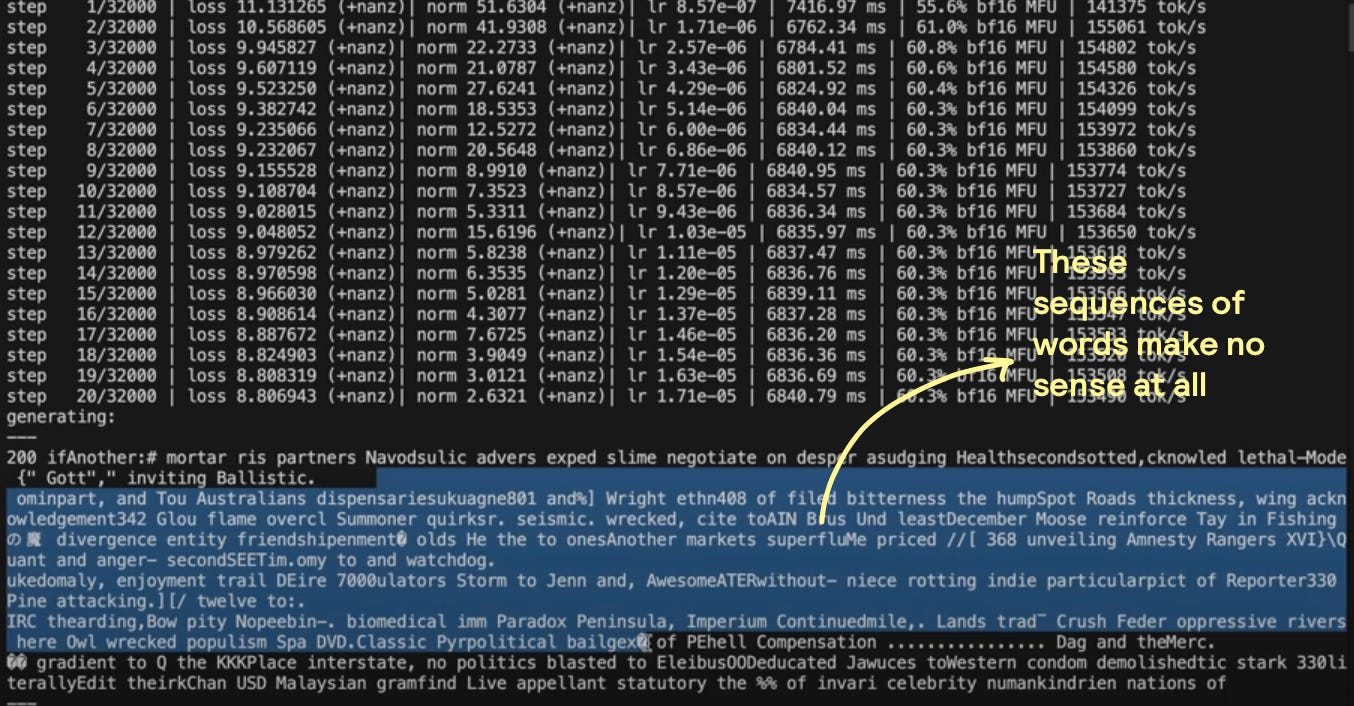 How LLMs Learn: From Tokens to Training