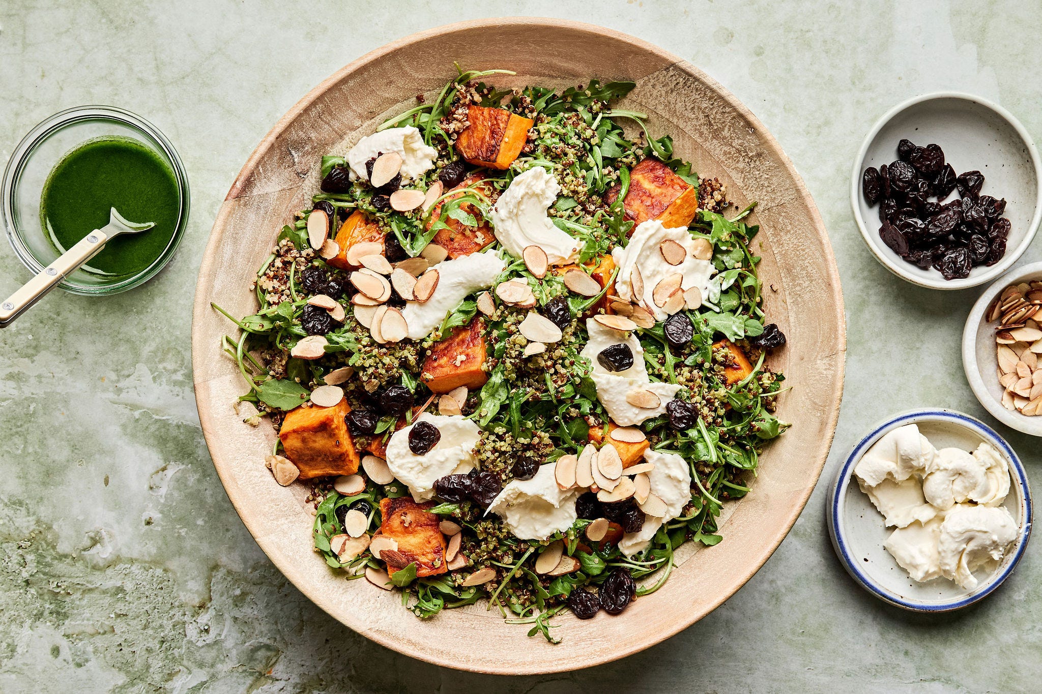 Quinoa Salad with Arugula & Burrata - Weeknight Dinner Club