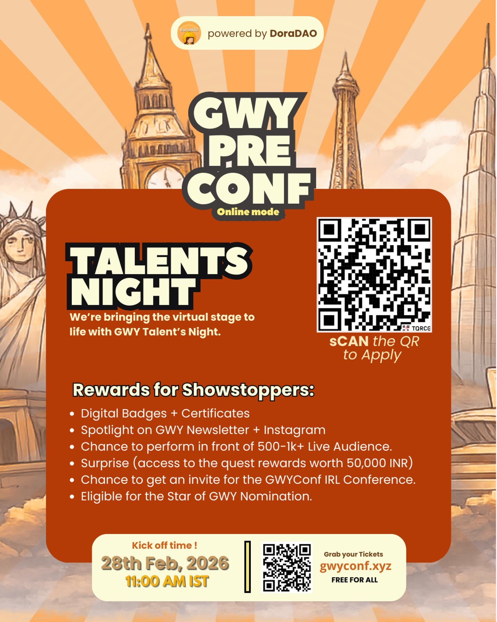GWY PRECONF: VIRTUAL Talents Night - Dora DAO