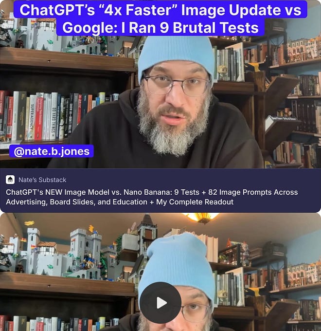 Nate (@natesnewsletter): "So as soon as ChatGPT released their new ...
