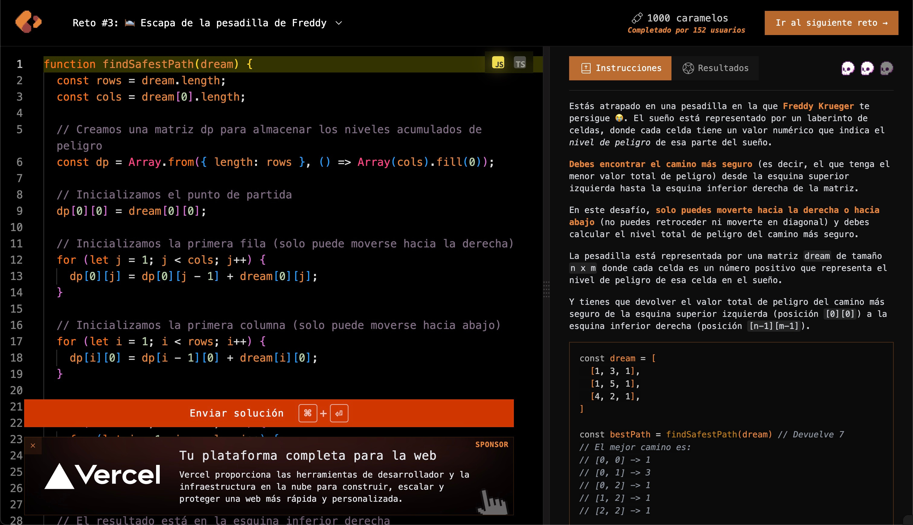¡Retos de Programación JavaScript & TypeScript gratis!