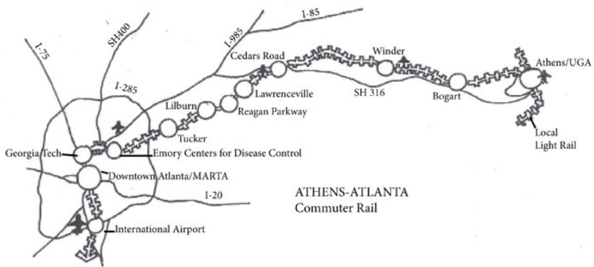 Marta Rail Map