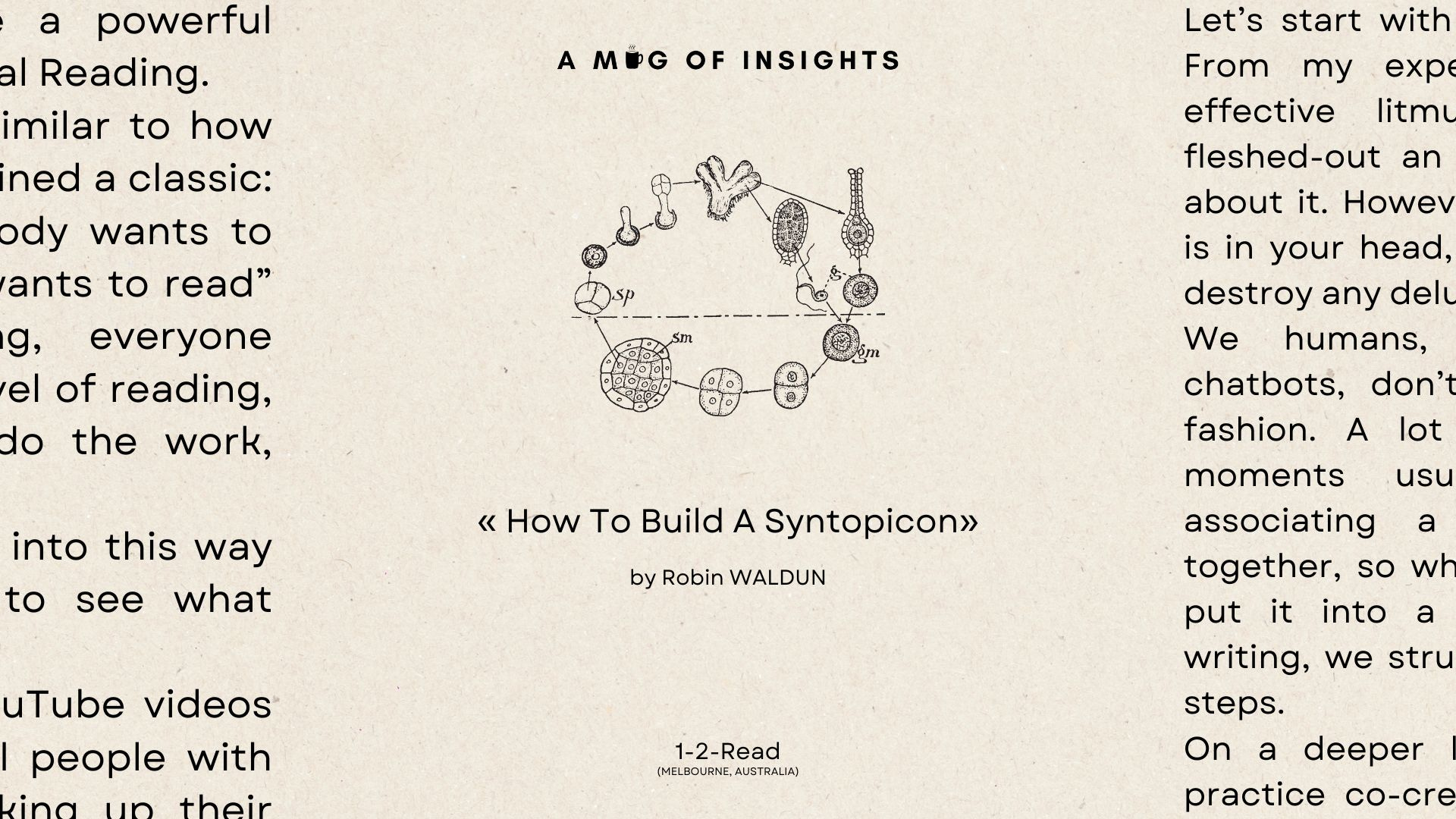 [1-2-Read] How To Build A Bank of Ideas From Your Reading (expanded)