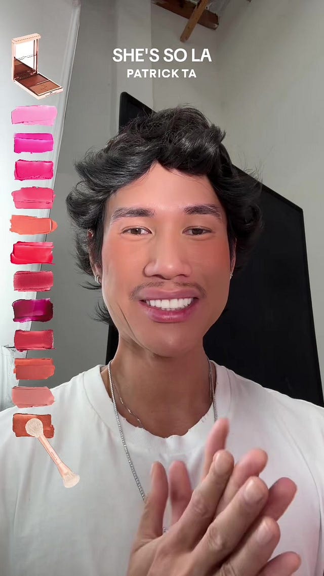 blushing patrick ta lipstick