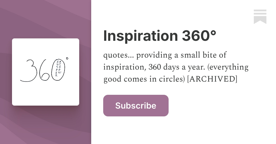 Inspiration 360° | Substack
