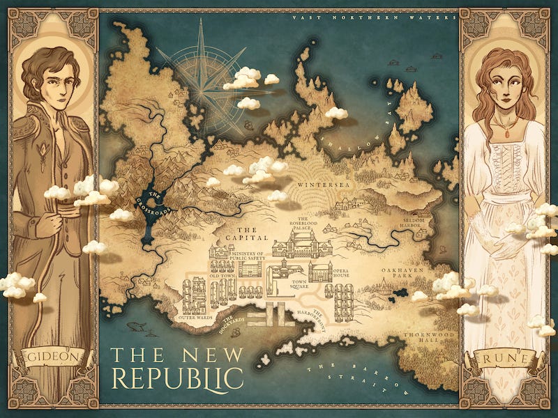 The Crimson Moth Series Map - by Kristen Ciccarelli
