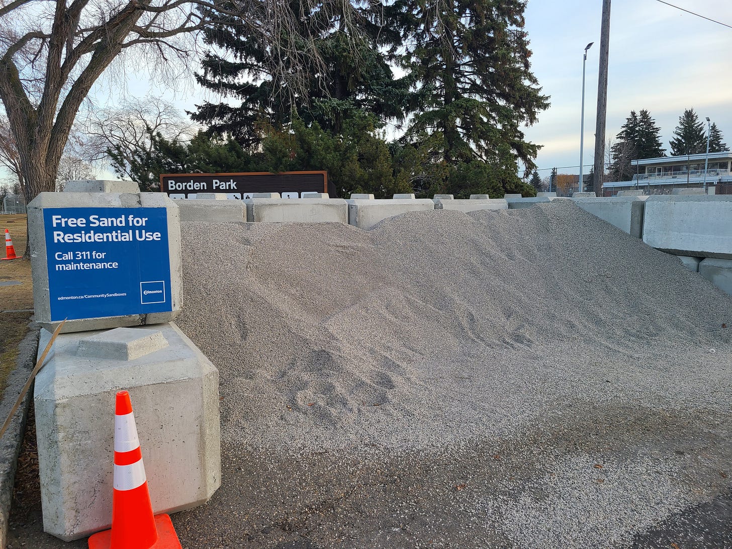 Access free sand and keep your sidewalks safe
