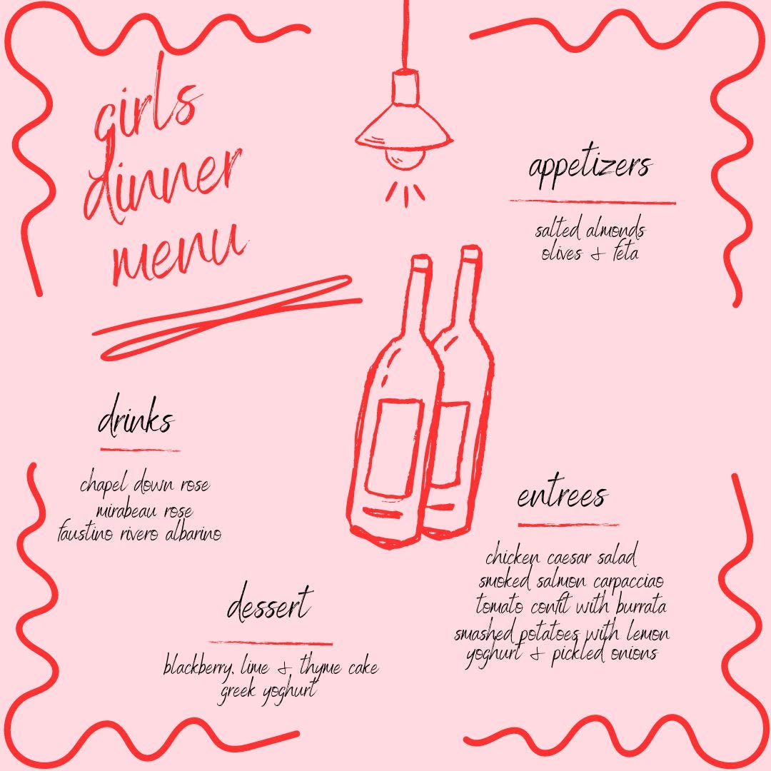 Dinner For The Girls - by Lisa Dawson - Joie De Vivre