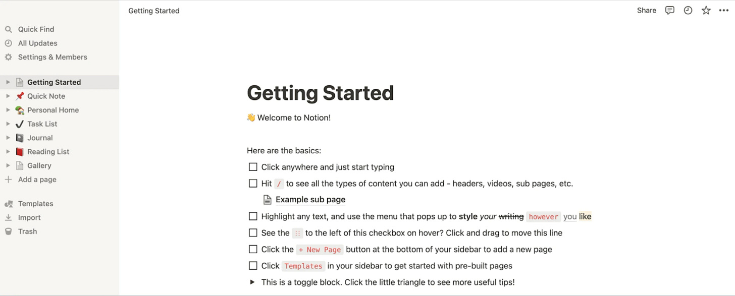 Notion: Guida base per imparare a usarlo