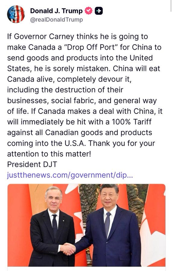 Trump Threatens to Hit Canada With 100% Tariffs, Warns China Will ‘Eat ...