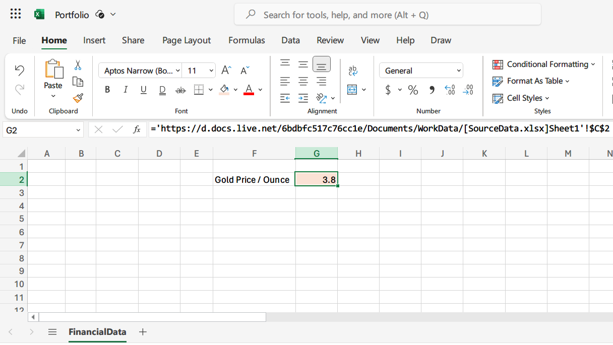 Link Data between Different Excel Online Files - by Dash