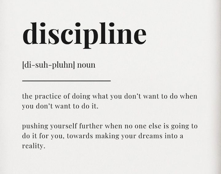 Discipline Is Self Respect, Not Productivity