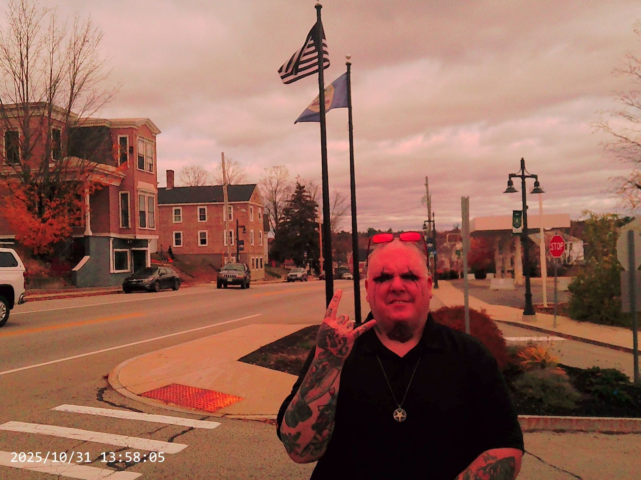 The Satanic Temple flies its Flag over a City Hall in New Hampshire