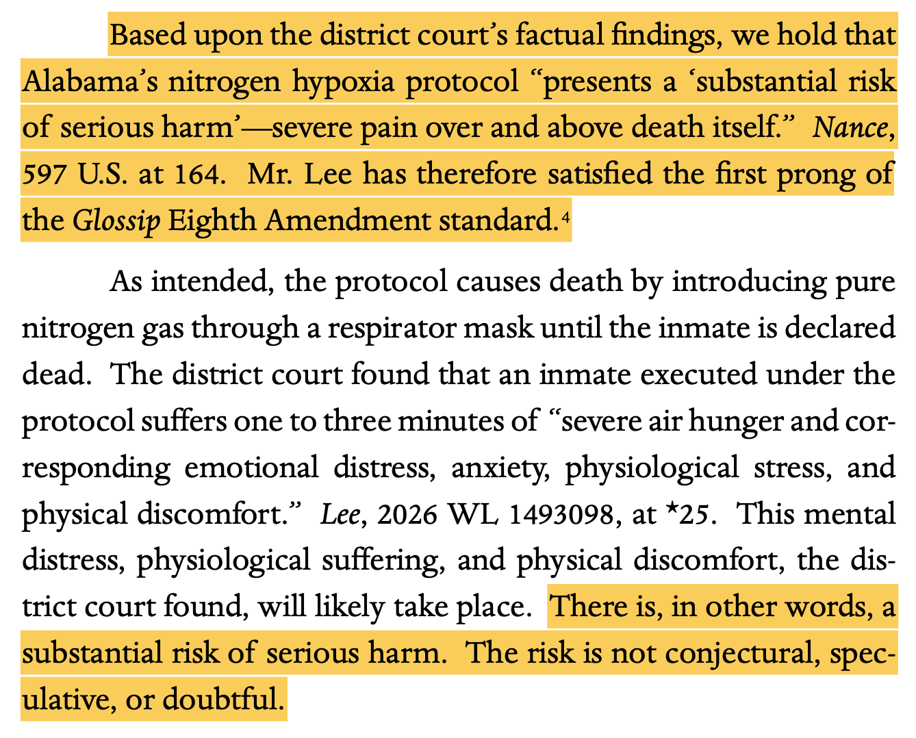 Federal court rules Alabama's nitrogen gas execution protocol ...