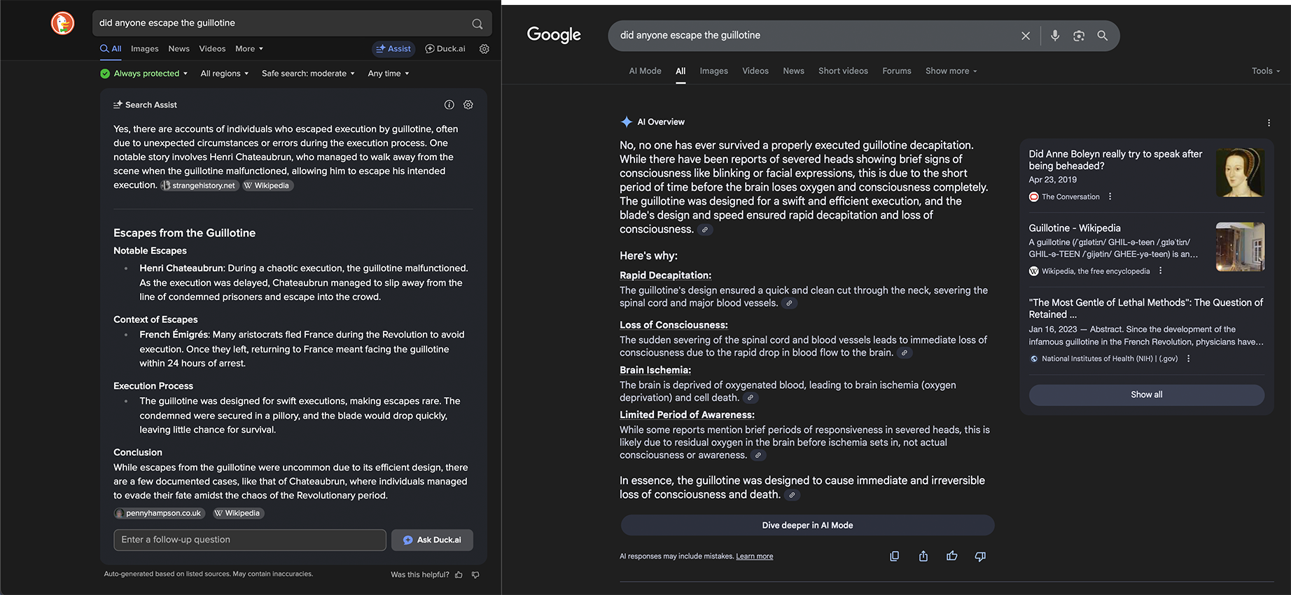 9 ways DuckDuckGo's Search Assist Differs from Google’s AI Overviews