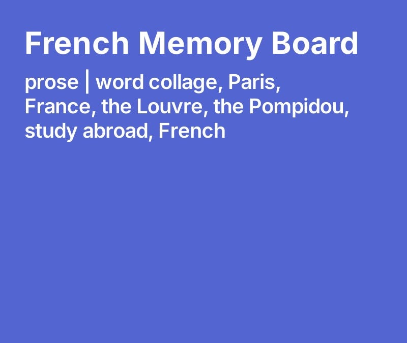 French Memory Board - by hallowscene - My Life is Absurd