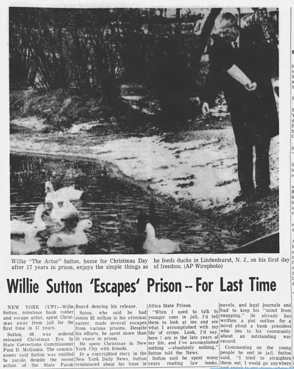 The Daring Escapes of "Gentleman" Bank Robber "Slick" Willie Sutton