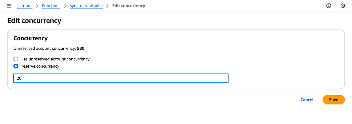 Using Reserved Vs Unreserved Concurrency in AWS Lambda