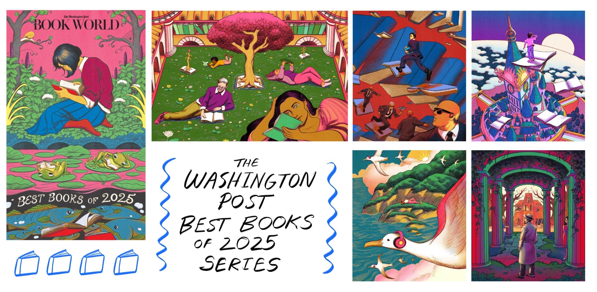 How I Illustrated the Washington Post's Best Books of 2025 Series