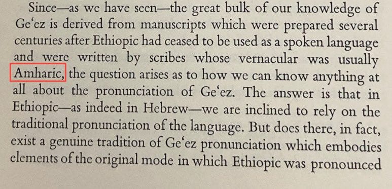 Ge'ez, Amharic, Tigrinya - by Ebne Melek - Ebne’s Substack