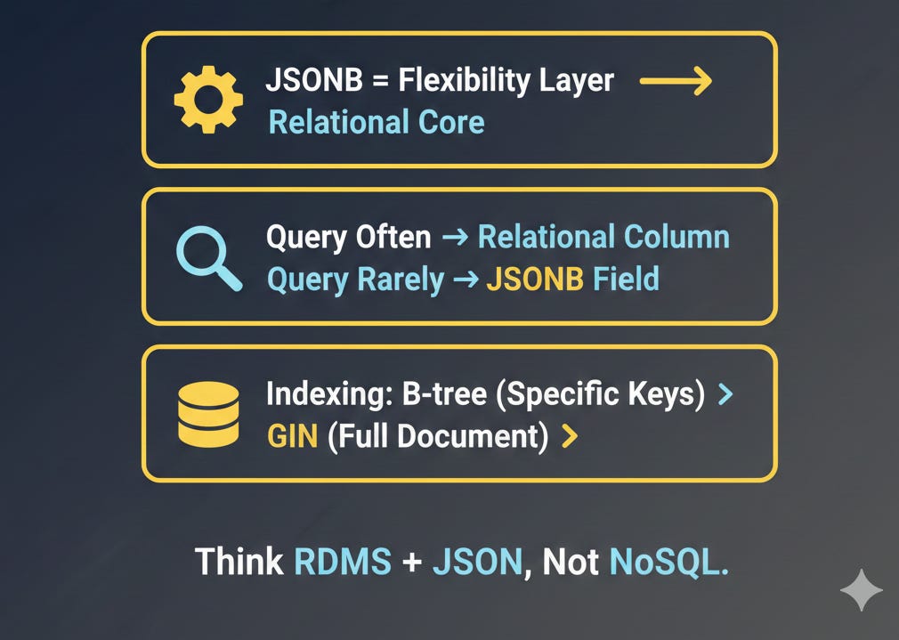 PostgreSQL Tip: How to Use JSONB (Without Treating It Like MongoDB)