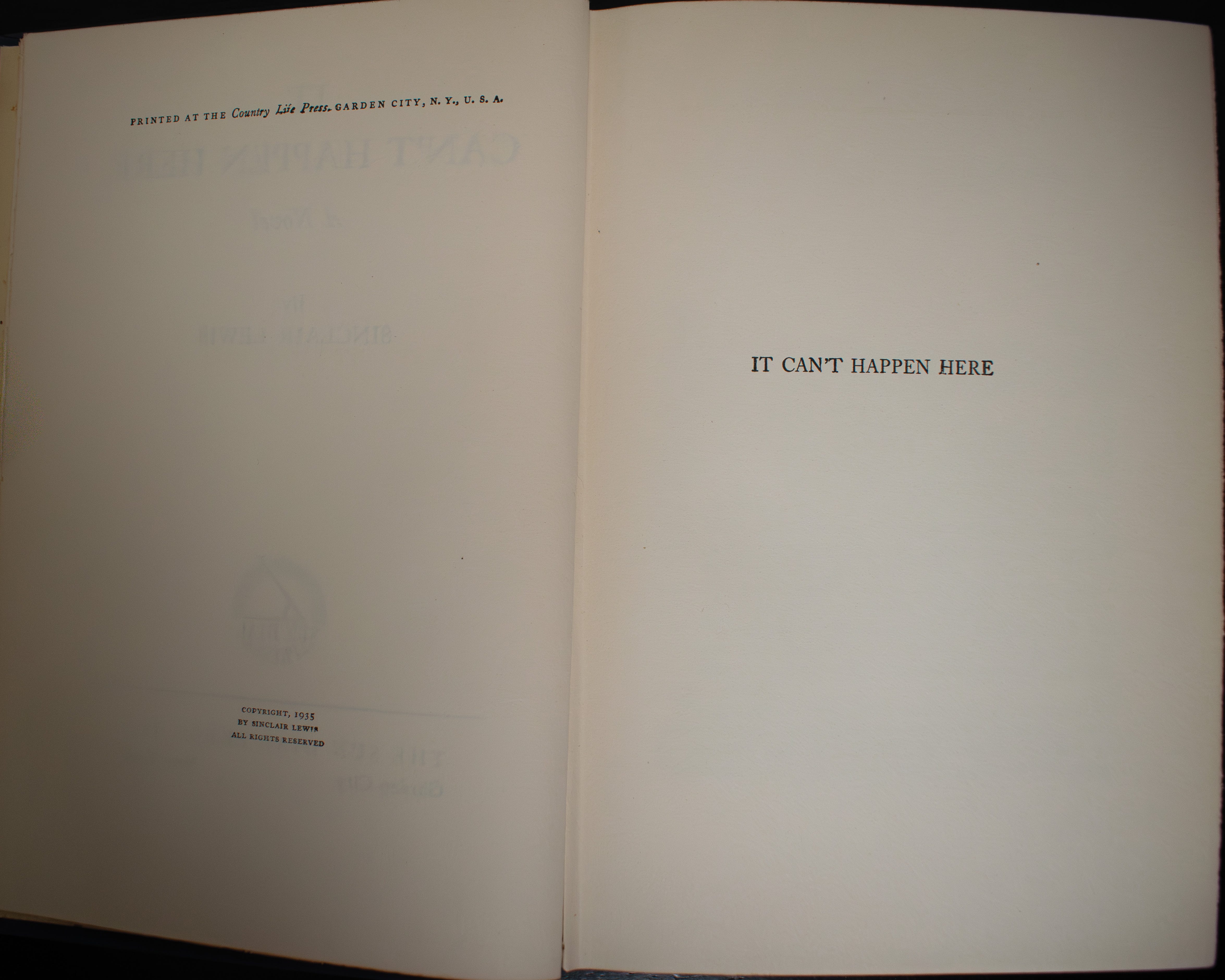 It CAN Happen Here! Sinclair Lewis' frighteningly prescient take on an ...