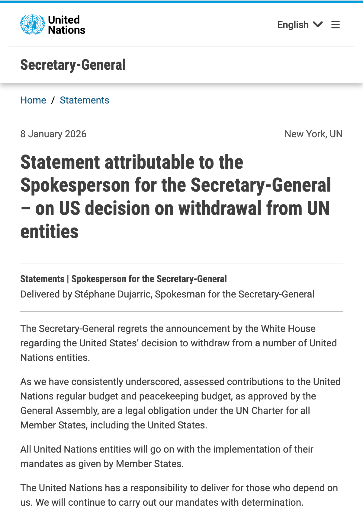 They're Coming for the UN - by Jackie Singh