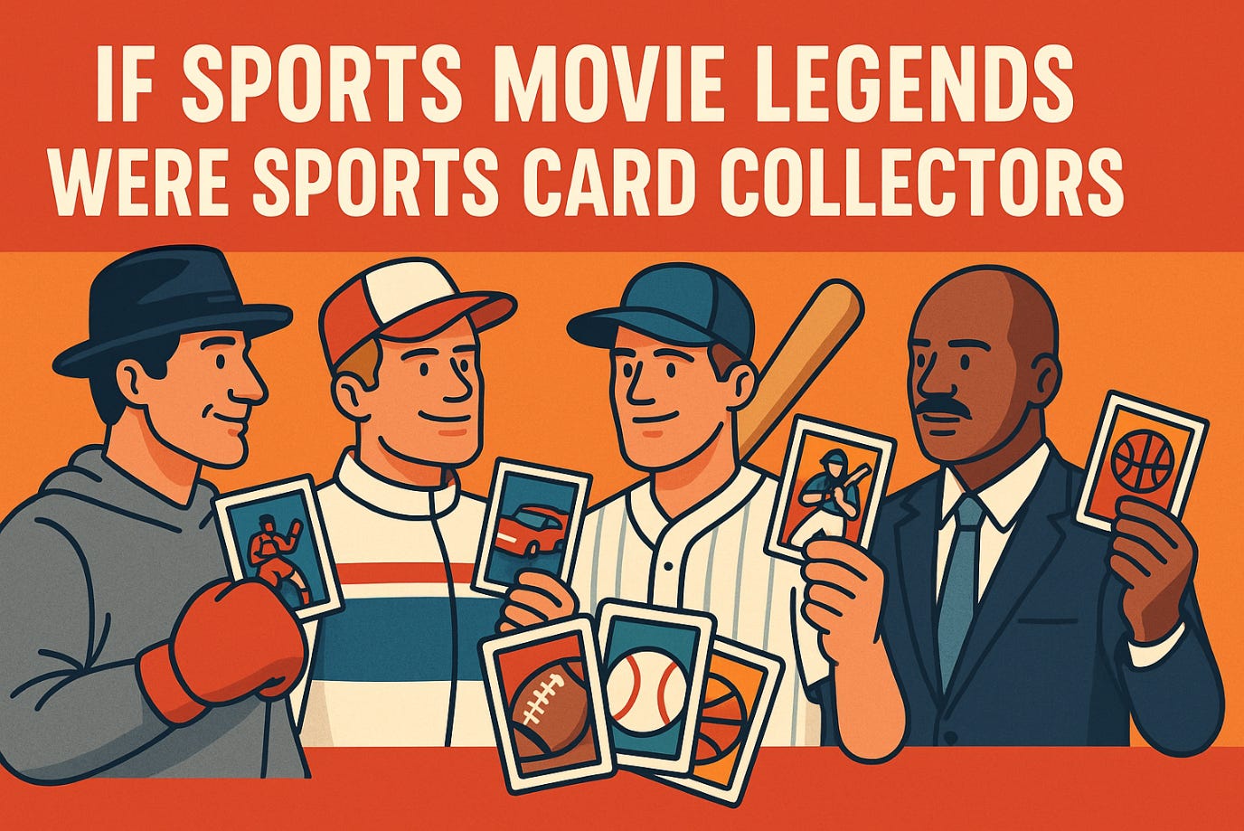 If Sports Movie Legends Were Sports Card Collectors