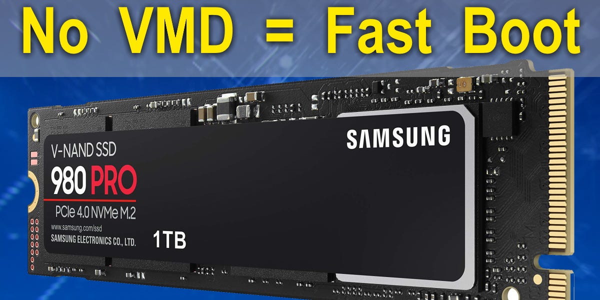 How to remove Intel VMD without reinstalling Windows