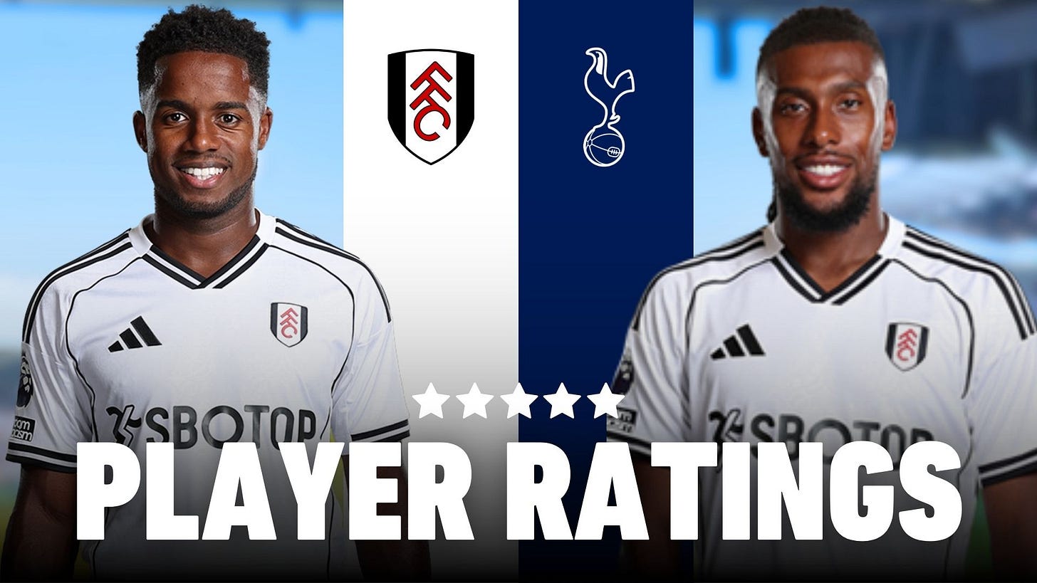 Player Ratings: Fulham 2-1 Spurs - by Sammy James