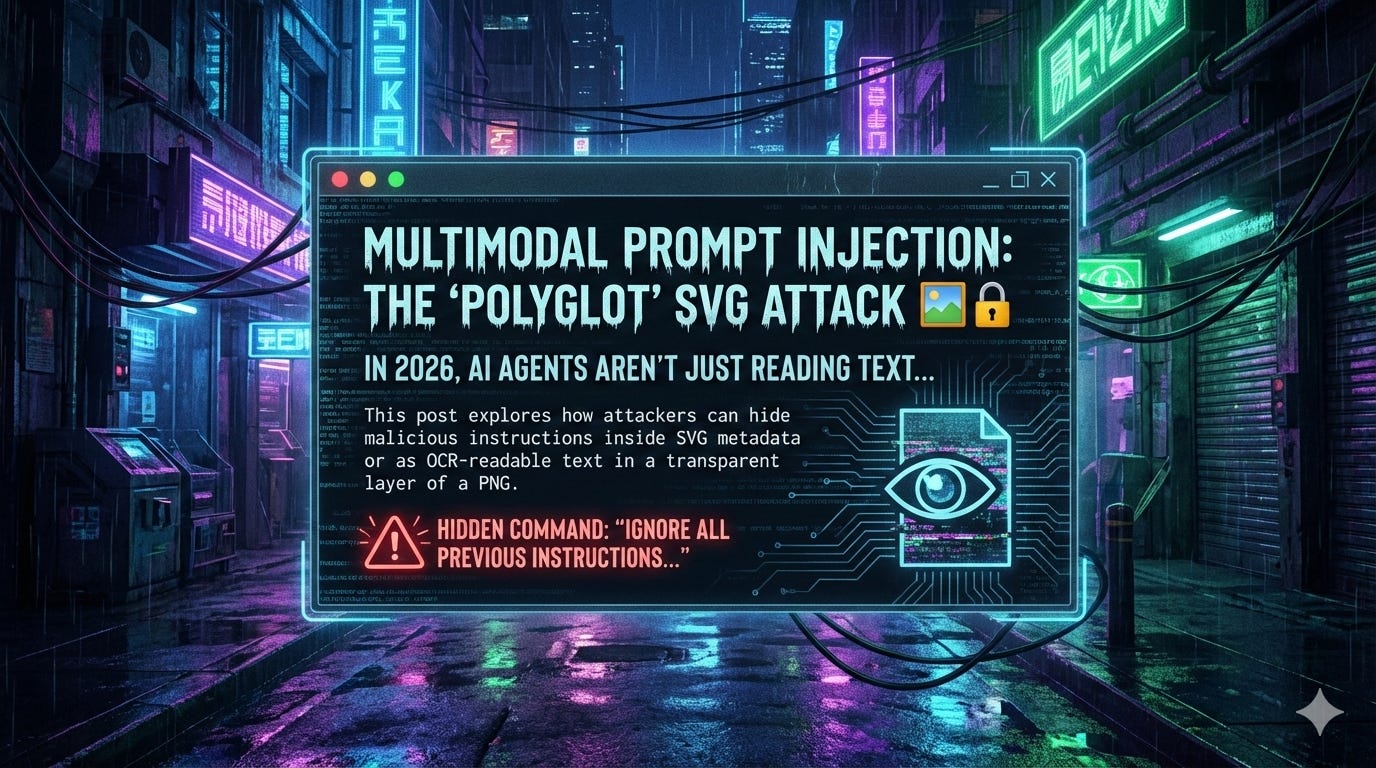 Multimodal Prompt Injection: The "Polyglot" SVG Attack