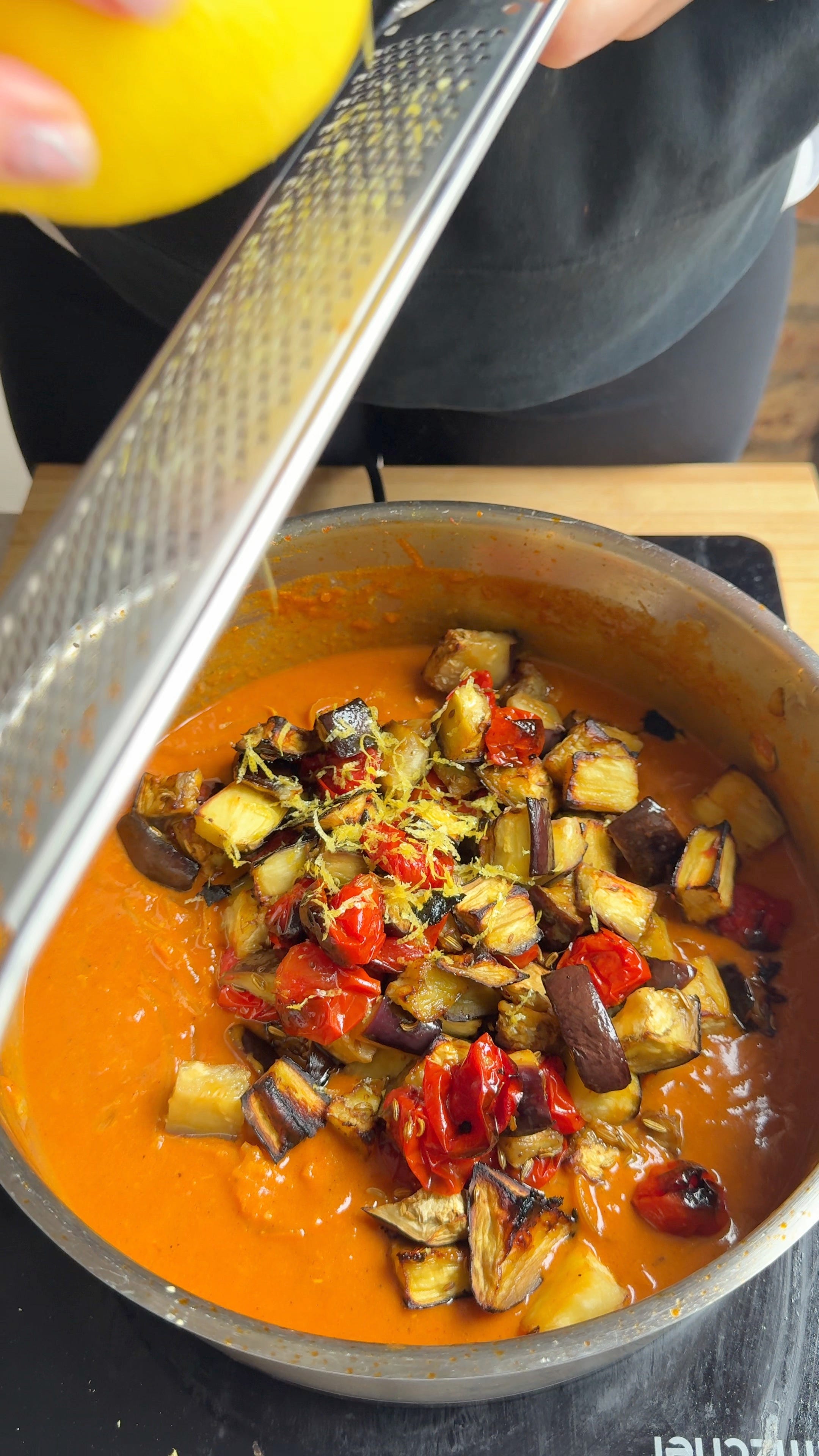 Halloumi & aubergine curry - Chef Anna Frazer