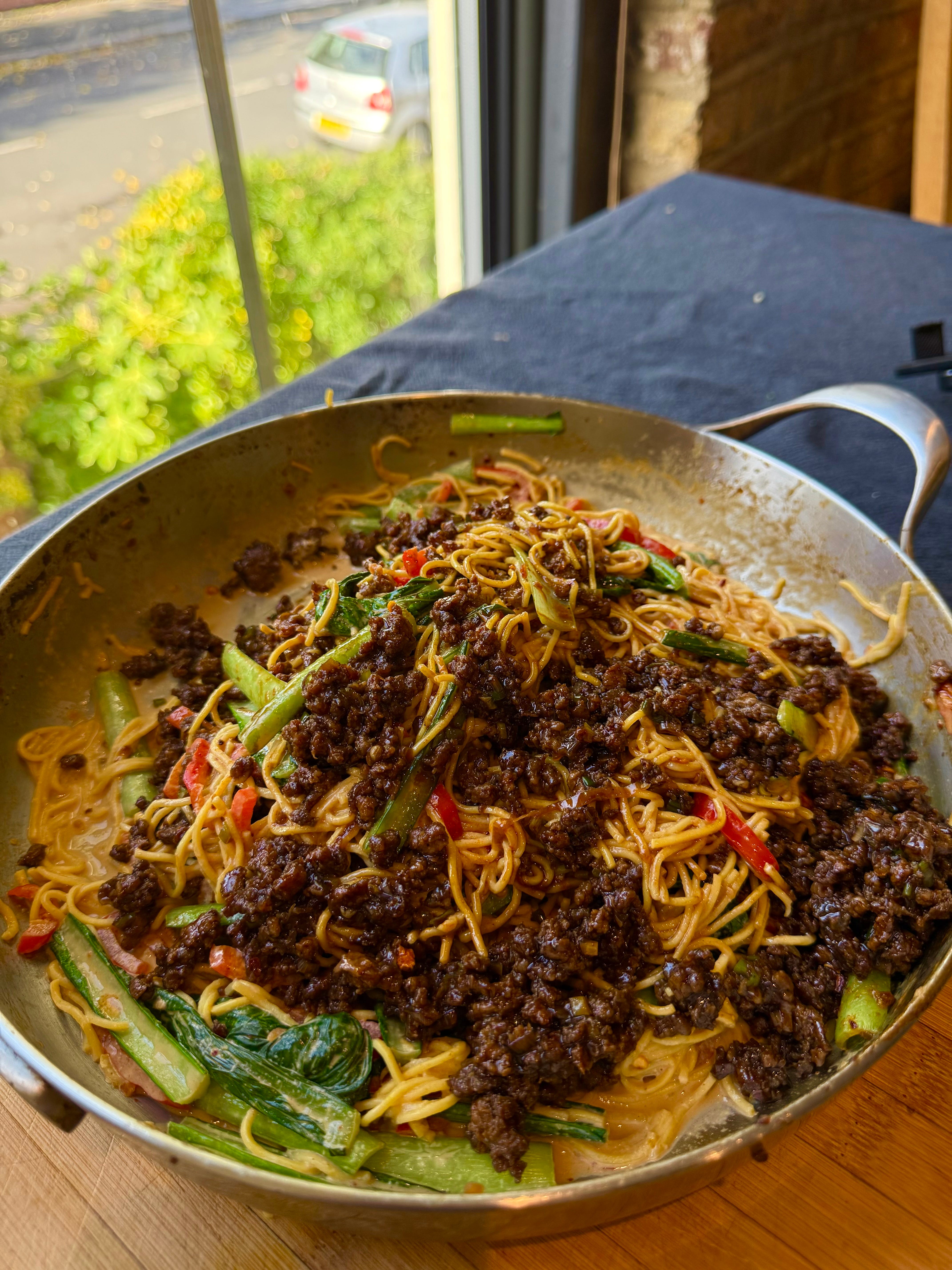 Sticky beef with sesame noodles - Chef Anna Frazer