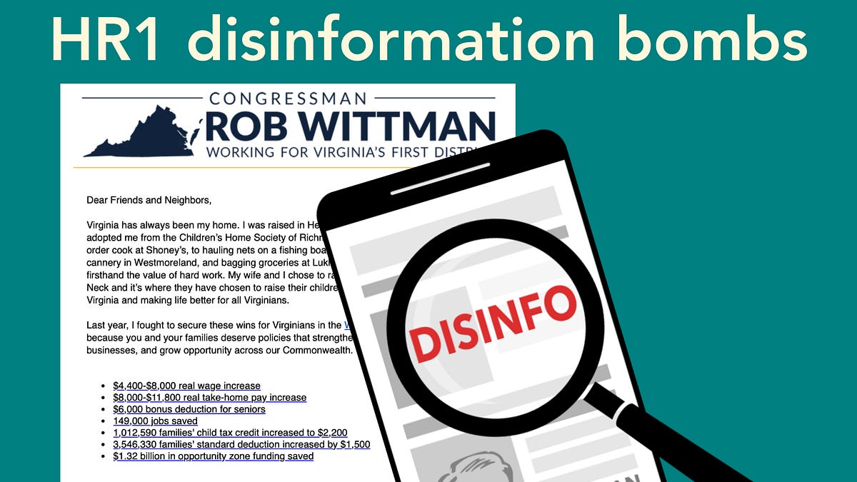 Wittman Spouts H.R. 1 Disinformation Again